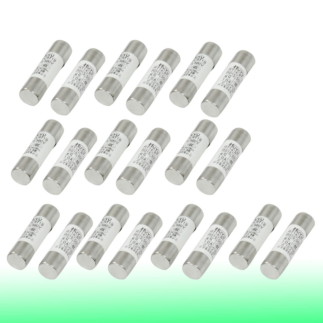 Uxcell 10mm x 38mm Quick Fast Blow Ceramic Fuse Link 10A 500V AC RT14 ...