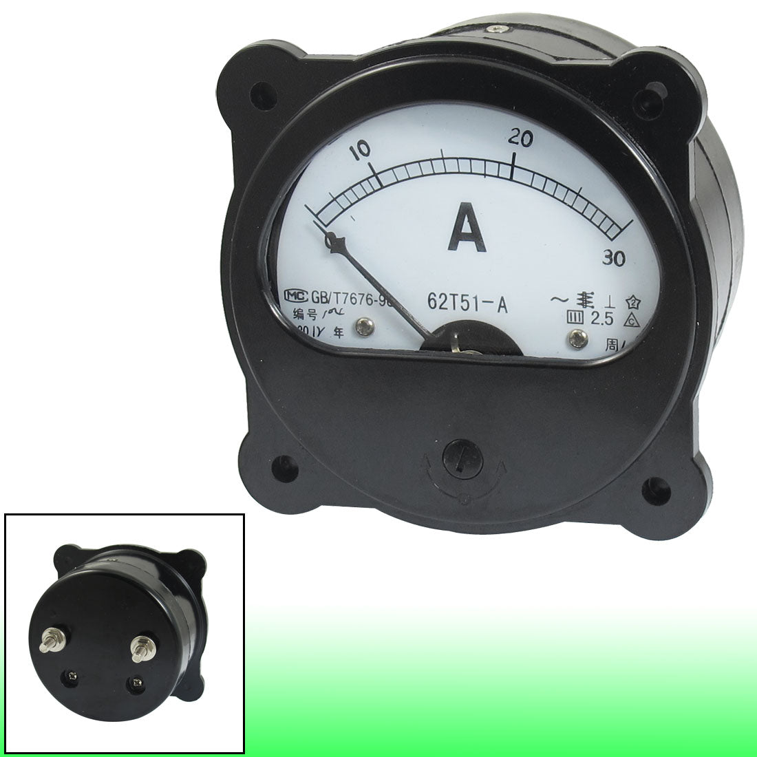 Uxcell Class 2.5 AC 0-30A Screw Mounted Amperemeter Panel Meter Gauge ...