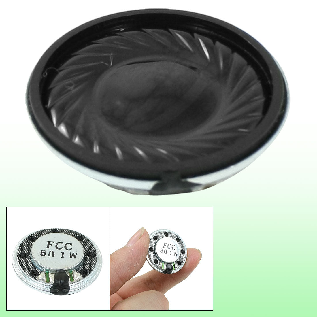 Uxcell 1 Watt 8 Ohm 28mm Dia Magnetic Type Aluminum Round Speaker Silver Tone Black | Harfington
