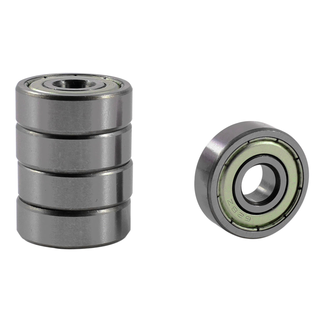 Uxcell 5 Pcs Skateboard 24x8x8mm Double Shield Metal Deep Groove Ball ...
