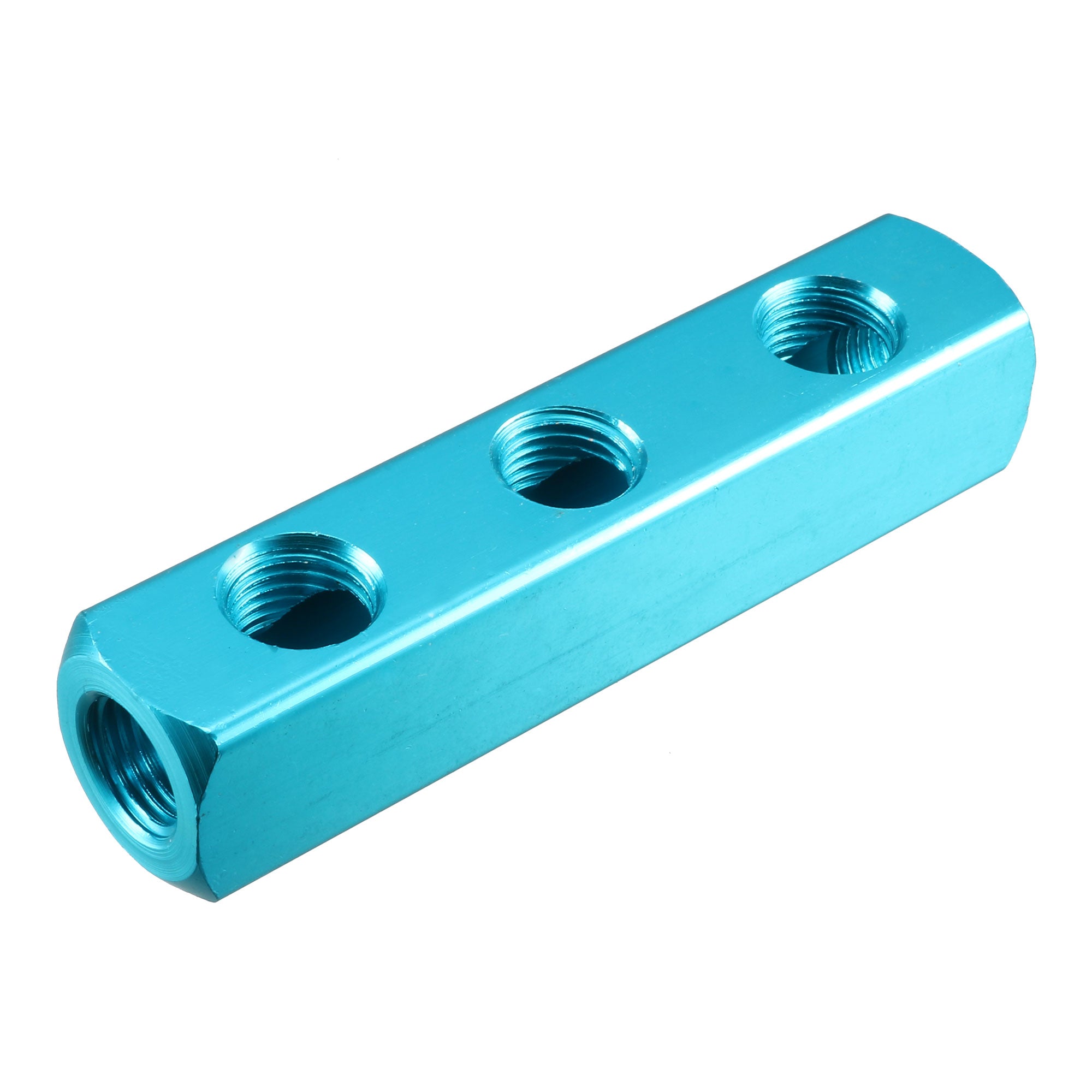 Uxcell Turquoise Female Thread 3 Ways Air Hose Inline Aluminum Air ...