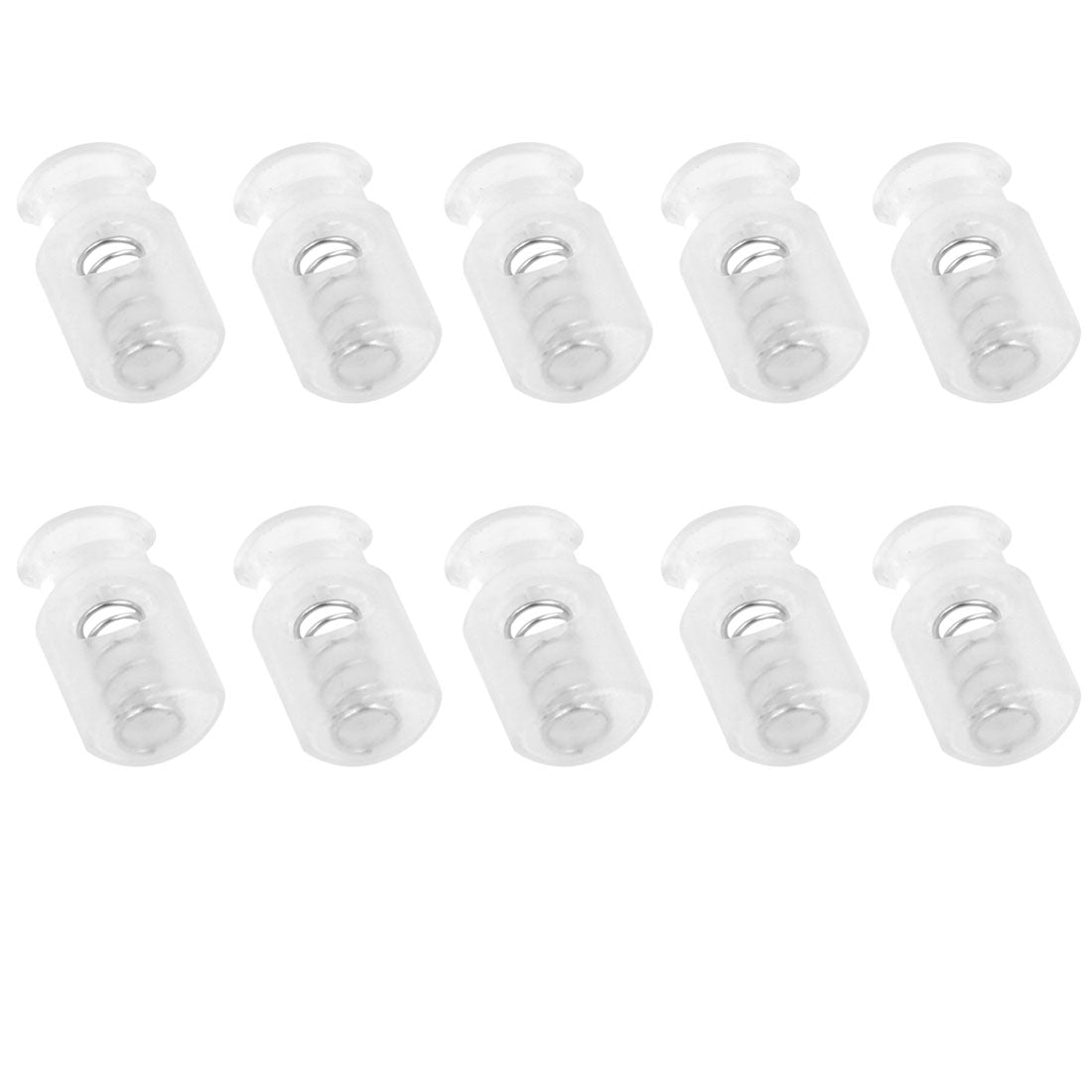 Uxcell 10pcs 7mm Dia One Hole Rope Cord Locks Ends Spring Stop Toggles ...