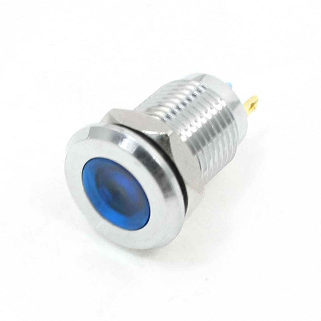 Uxcell 12mm Panel Mounting Blue Indicator Light Pilot Signal Lamp DC ...