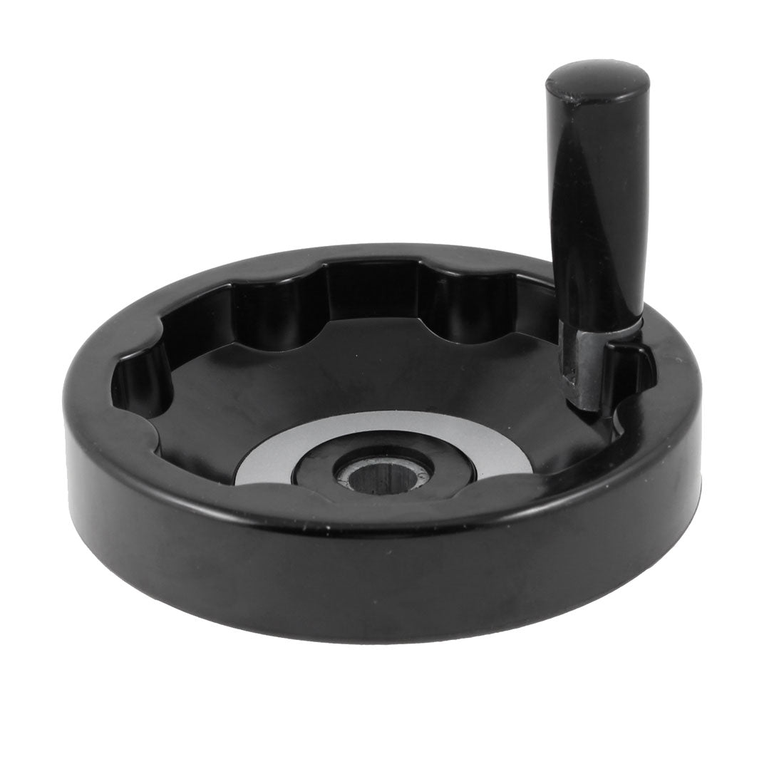 Uxcell 16mm x 150mm Inside Ripple Hand Wheel Black w Folding Revolving ...