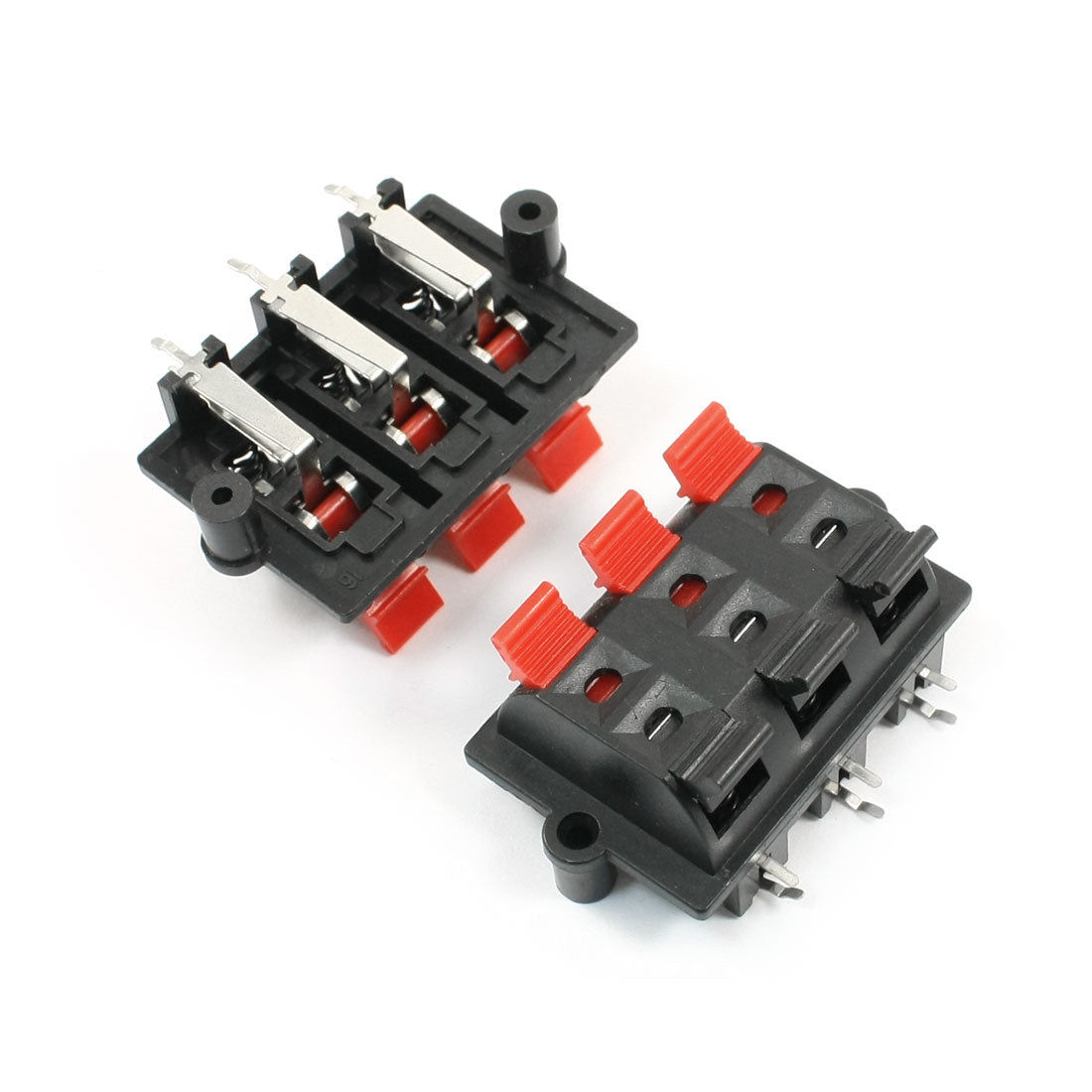 Uxcell 2Pc Push Release Design Rectangular Speaker Terminal Board 6 ...