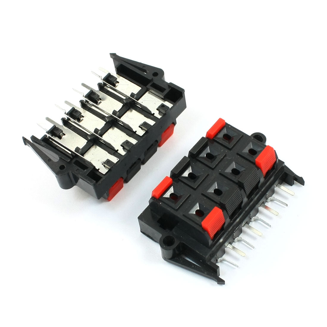 Uxcell 2pcs Red Black 8 Way Push Speaker Terminals Plate Release ...