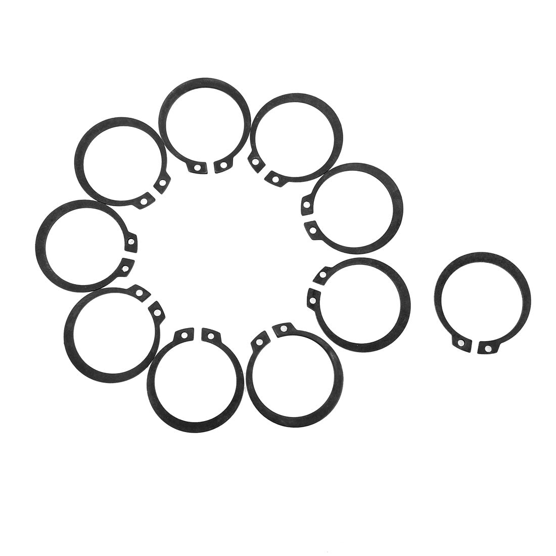 Uxcell 10 Pcs Axle Shaft Metal Inner Dia 33mm External Circlip Snap ...