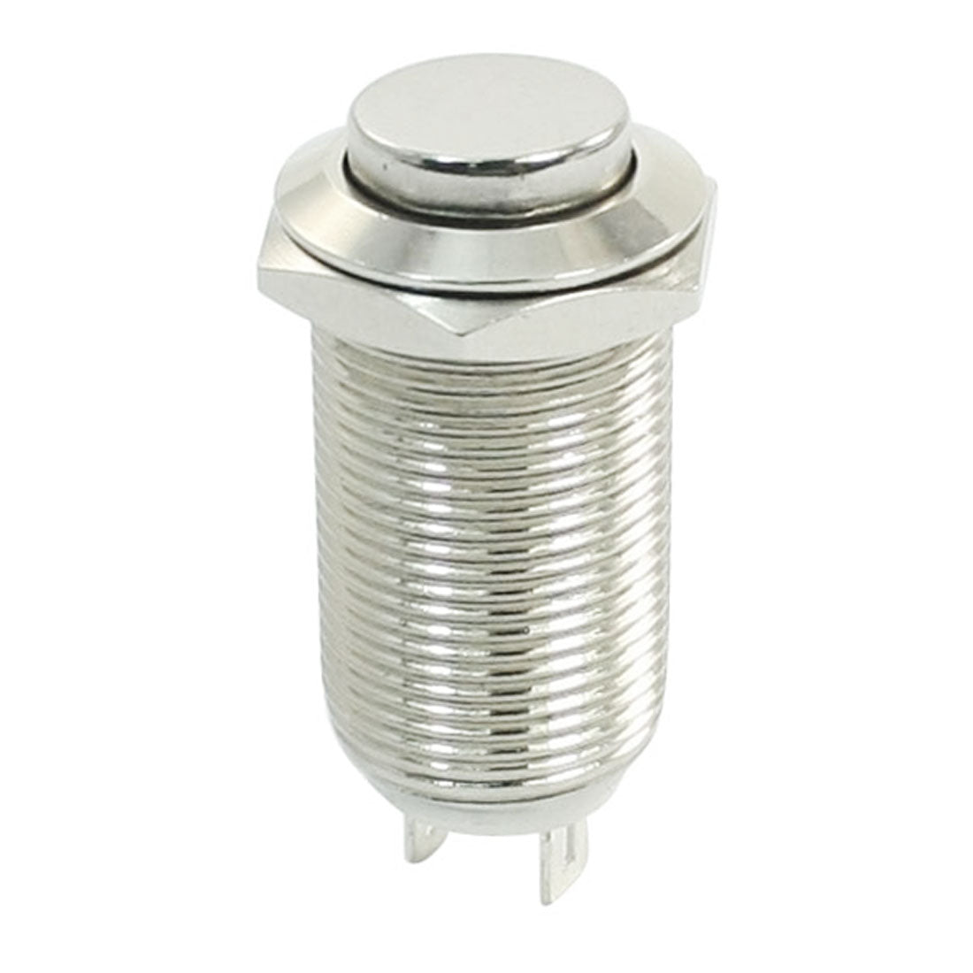 Uxcell Metal Latching High Flat Push Button Switch 12mm Threaded SPST ...