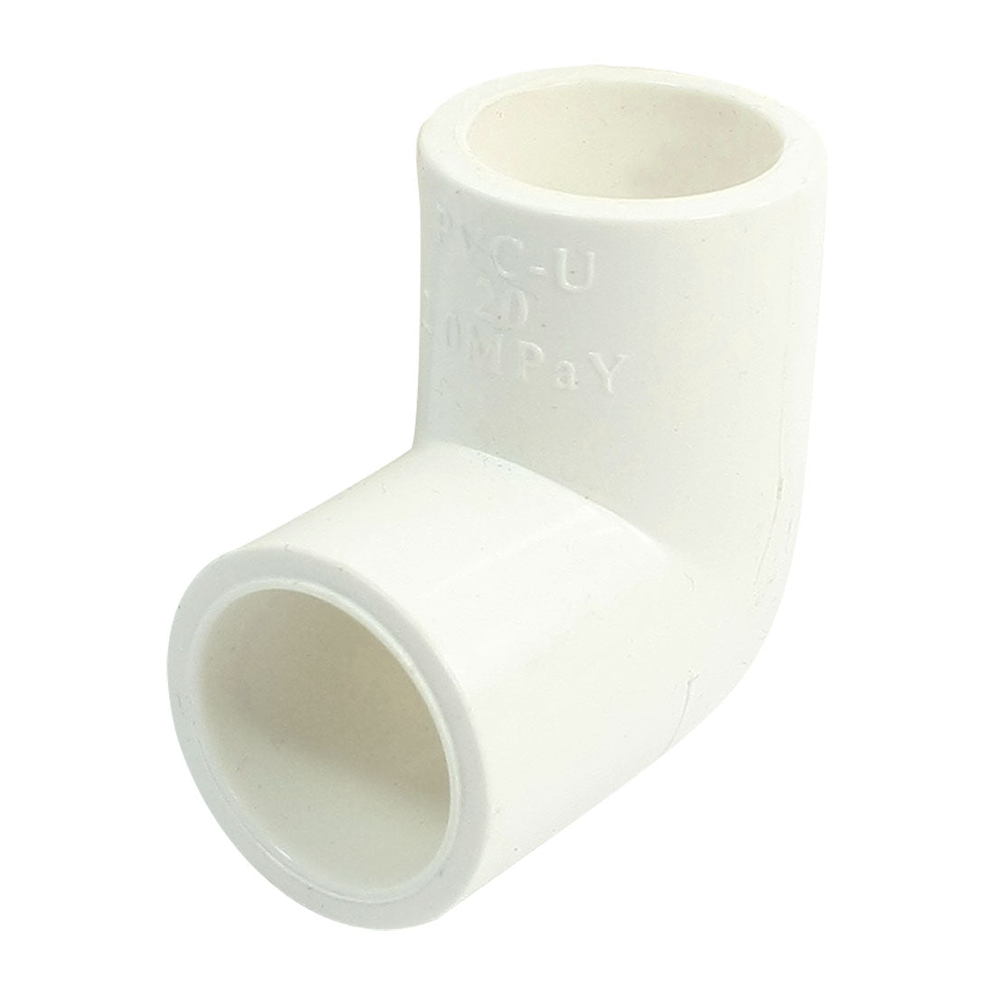 Uxcell White PVC-U Pipe 90 Degree Angle Elbow Slip Connect Fitting 20mm ...