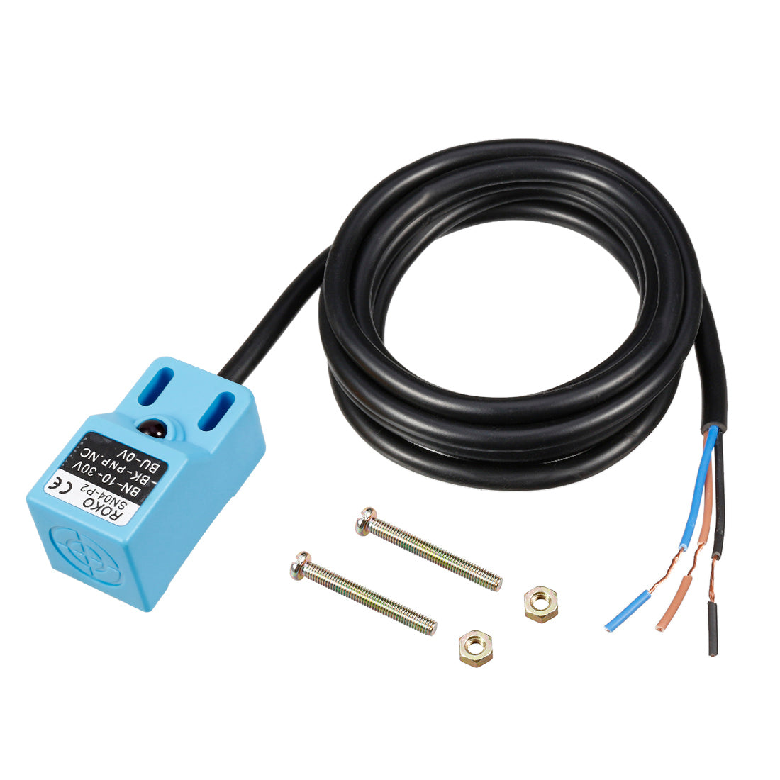 Uxcell SN04-P2 DC10-30V 3-Wire PNP NC 4mm Detecting Distance Proximity ...