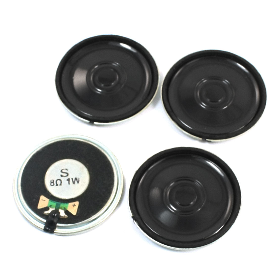 Uxcell 4Pcs 40mm Round Metal Shell Internal Magnet Speaker Audio ...