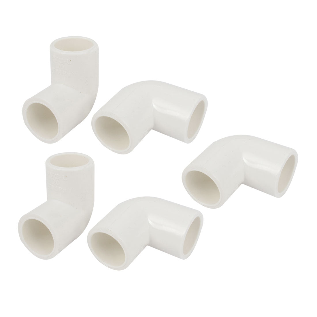 Uxcell 5 Pcs White PVC-U 20mm Inner Dia 90 Degree Bent Wire Pipe ...