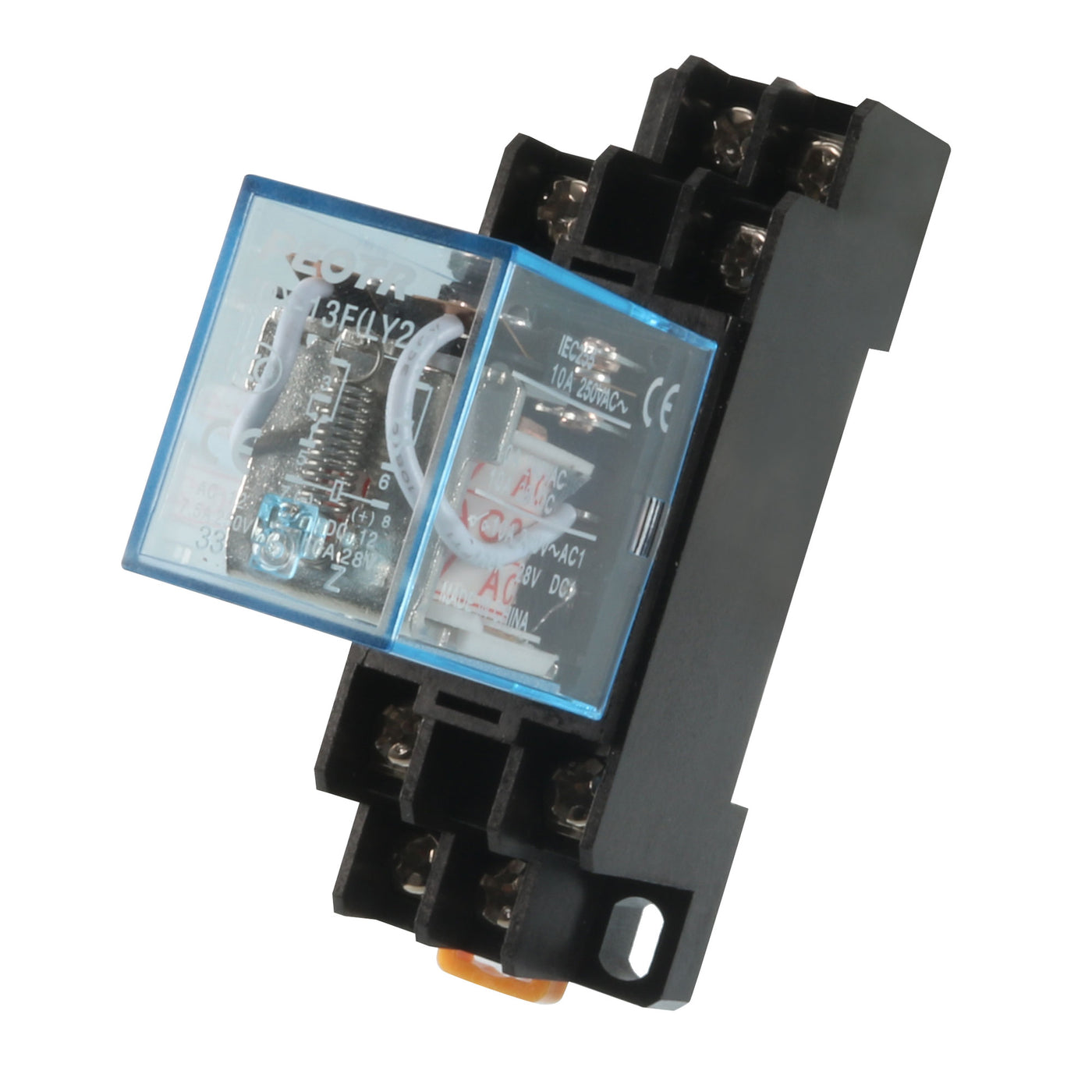 Uxcell 35mm DIN Rail DPDT 8 Pins General Purpose Power Relay AC 24V ...