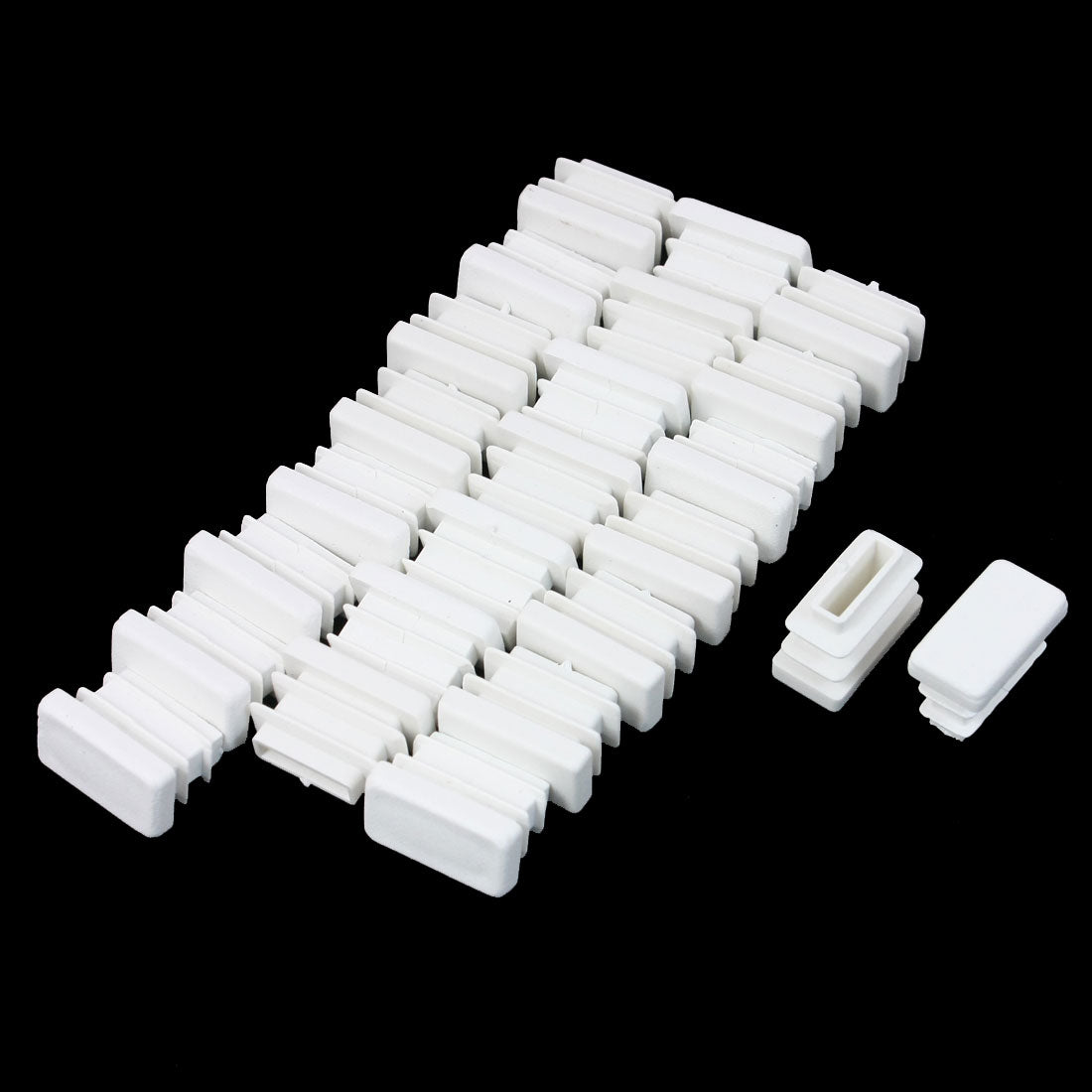 Uxcell 24 Pcs 10mm x 20mm Plastic Blanking End Caps Rectangle Tubing ...