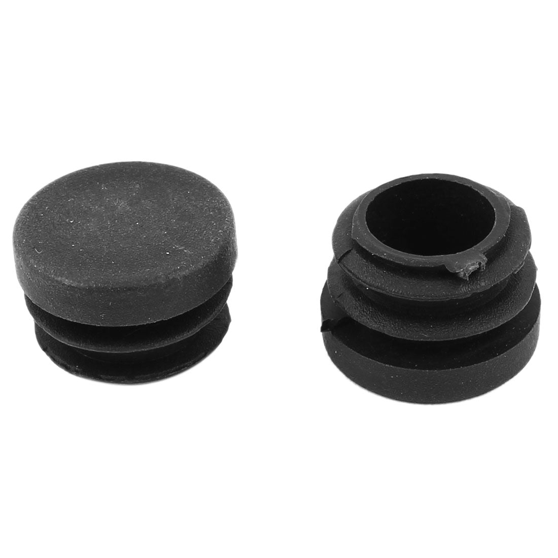 Uxcell Home Office Plastic Round Blanking End Caps Tubing Inserts Black ...