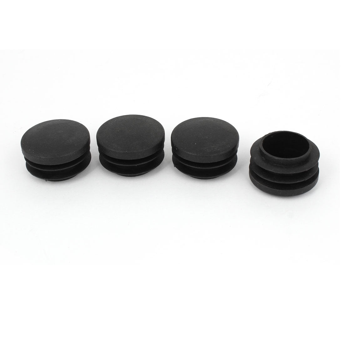 Uxcell 23mm x 35mm Black Plastic Blanking End Caps Round Tube Insert ...