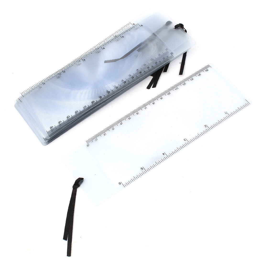 Uxcell 10 Pcs Bookmark Ruler Magnifier Lens 3x Magnifying Sheet ...