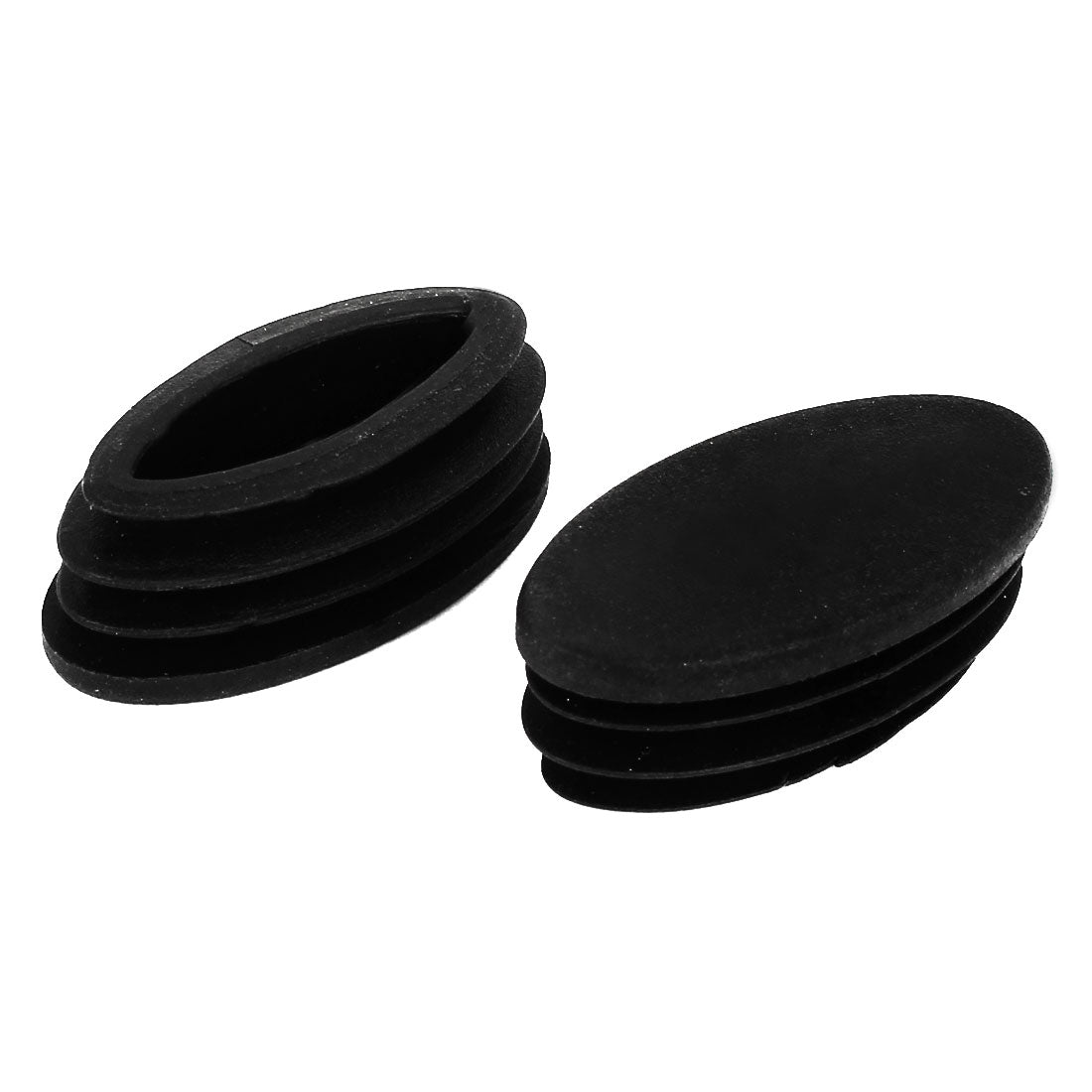 Uxcell 2 Pieces Plastic Oval Blanking End Caps Tubing Tube Inserts 18mm ...