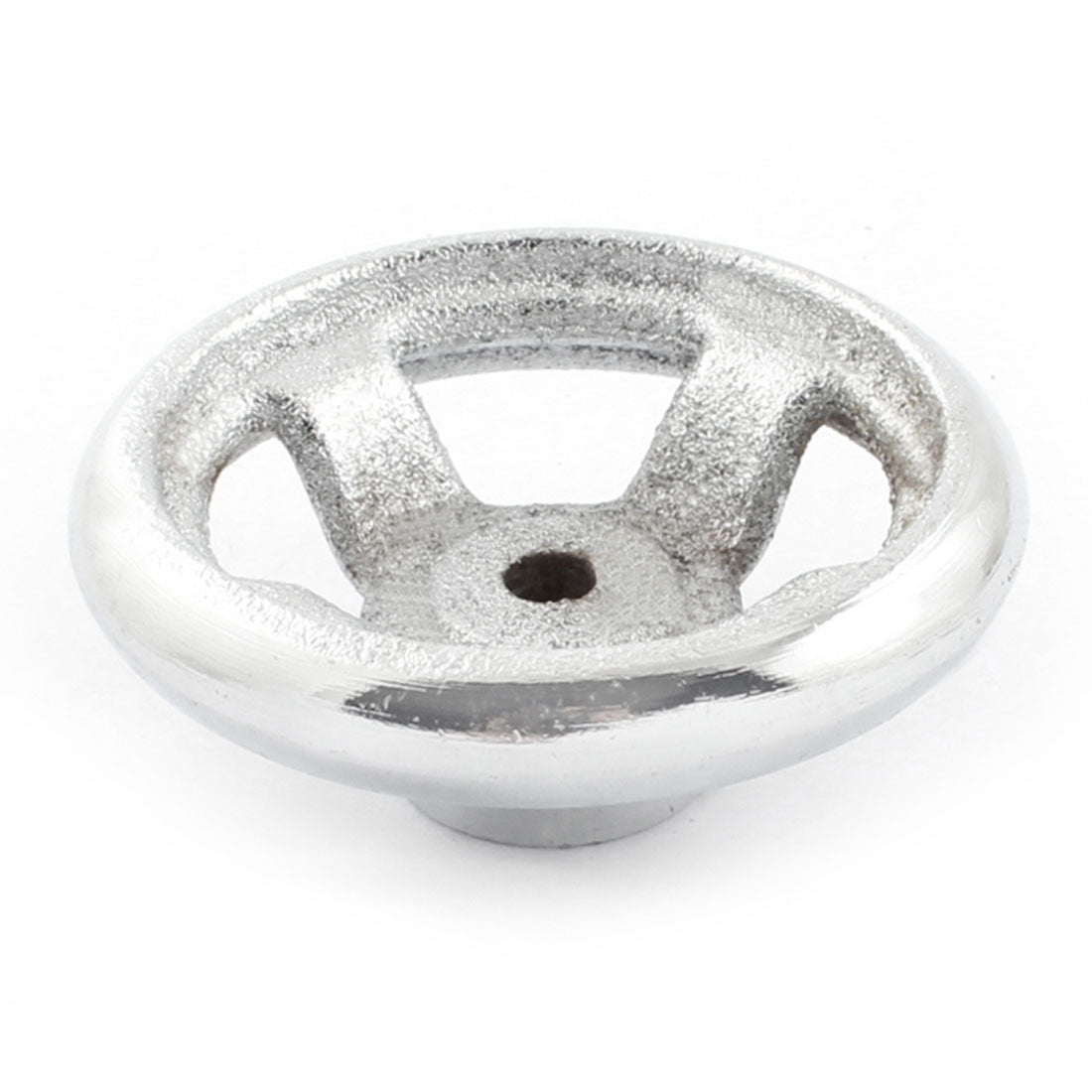 Uxcell 7mmx70mm Four Spoke Round Silver Tone Iron Hand Wheel Handwheel ...