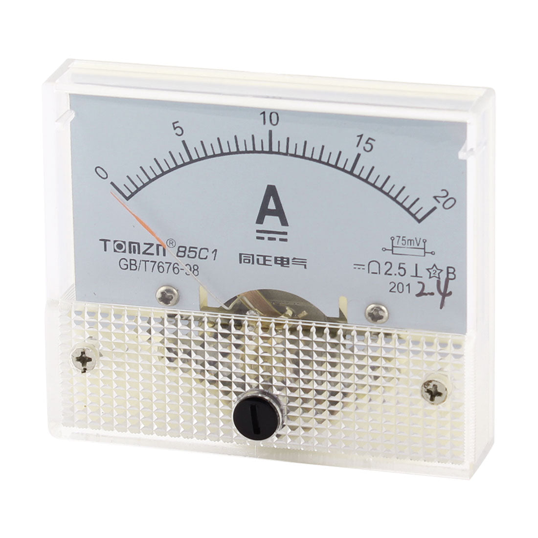 Uxcell Arabic Numeral Analog Panel Ampere Meter Gauge Amperemeter 85C1 ...