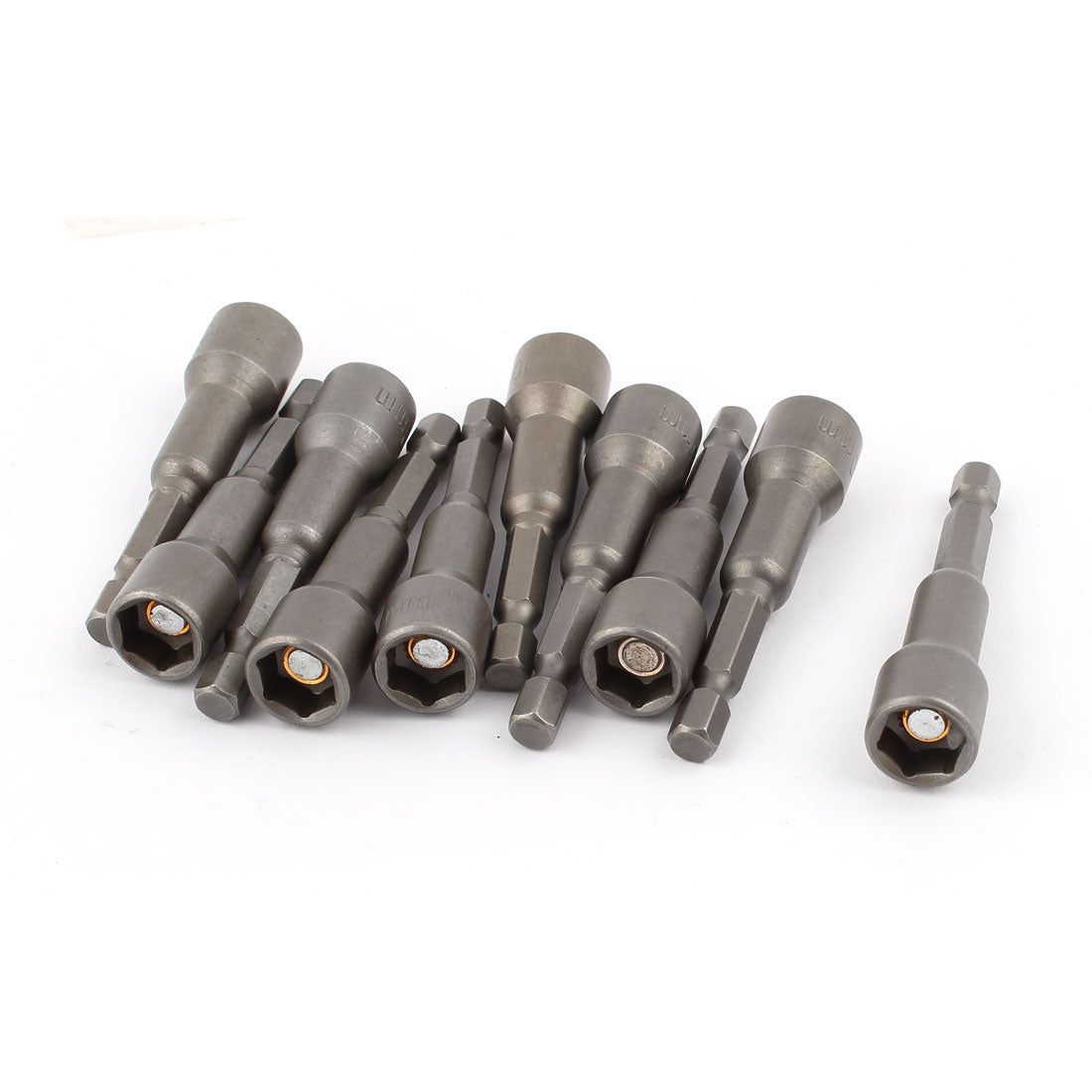 Uxcell 10 Pcs 10mm Hexagon Magnetic Nut Driver Socket Adapter Drill Bit ...