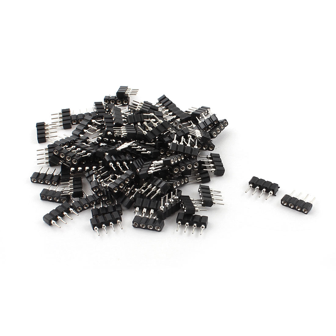 Uxcell 100Pcs 2.54mm Pitch PCB Female IC Breakable 4Pin Single Row ...