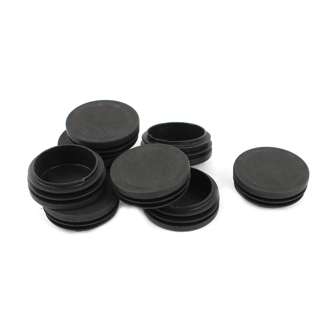 Uxcell 8pcs Black Plastic 50mm Diameter Round Tubing Tube Insert Cap ...
