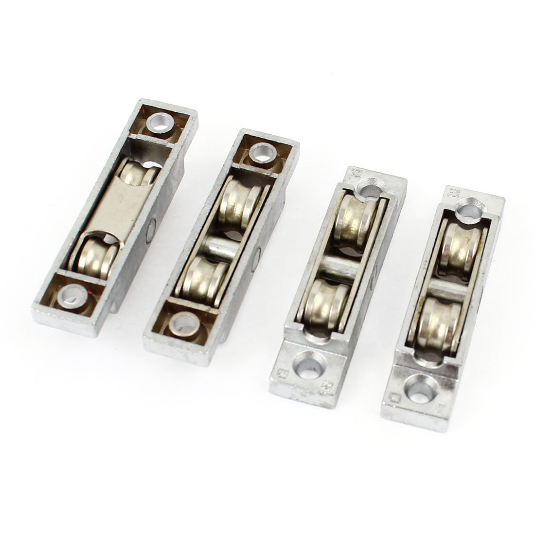 Uxcell Window Door Sliding Metal Rotatable Axle Dual Rollers Sash ...