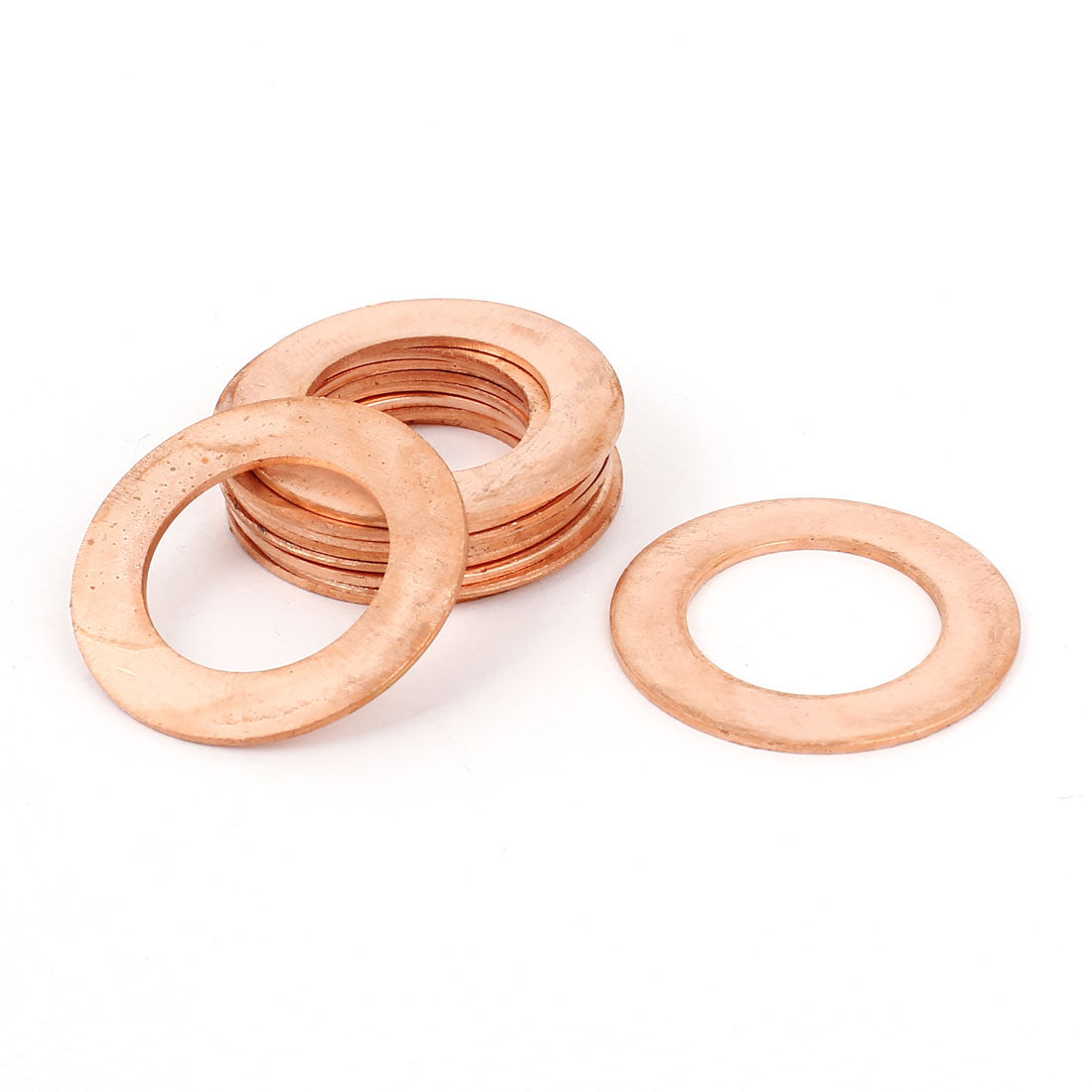 Uxcell 17mm x 28mm x 1mm Metric Shape Copper Flat Washer 10 Pcs ...