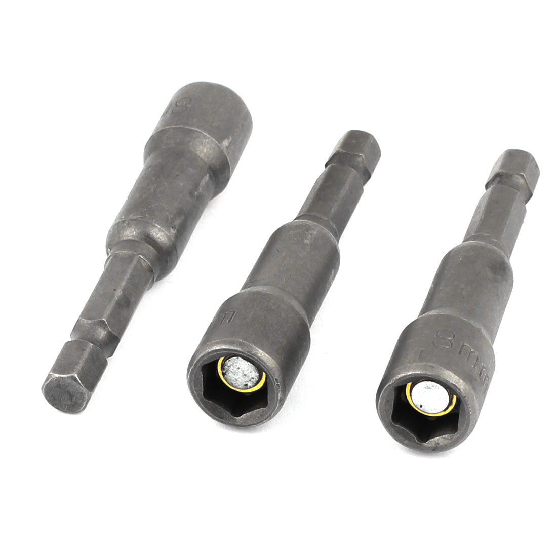 Uxcell 3 Pcs 8mm Hex Nut Driver Set Socket Extension Adapter Power ...