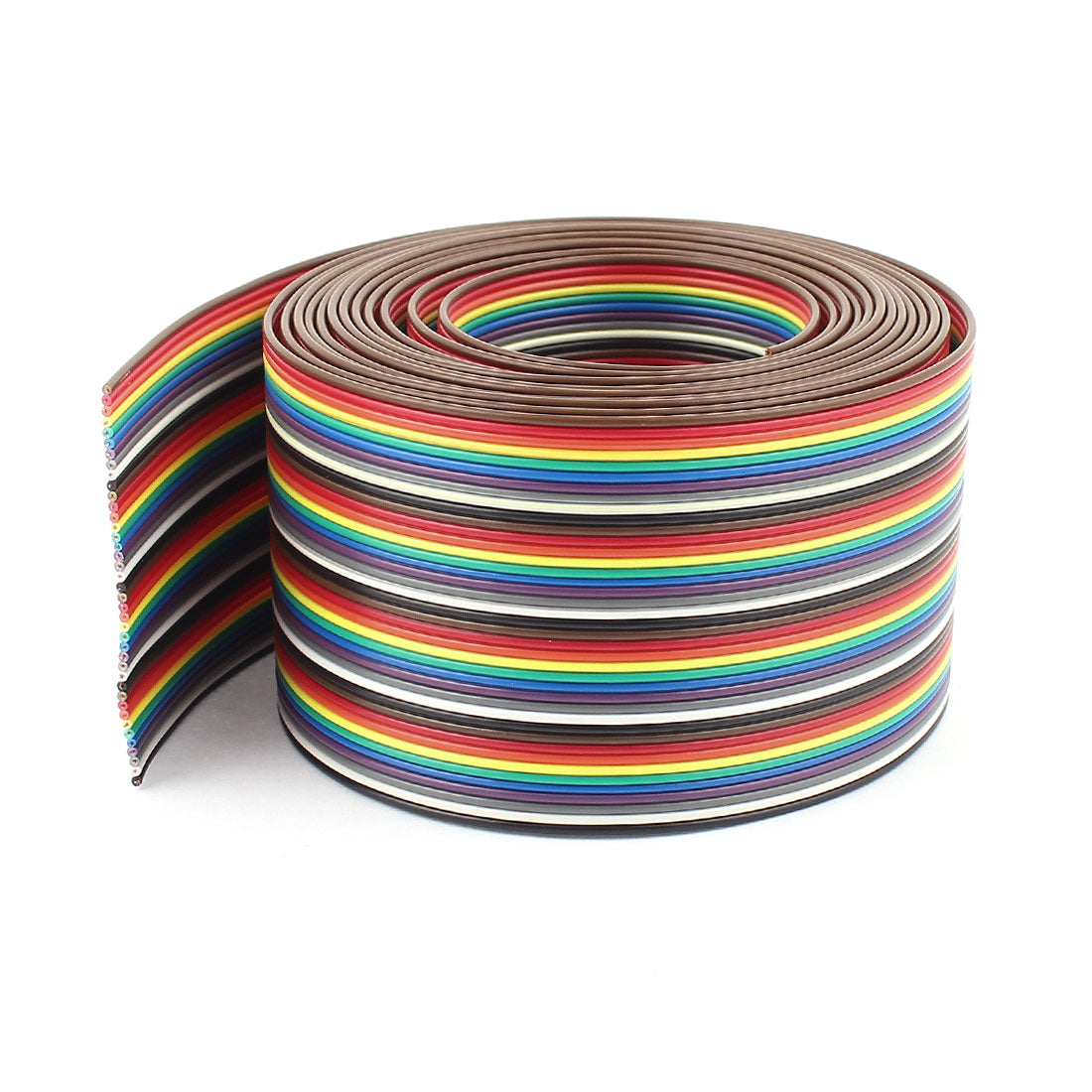 Uxcell 10ft 40 Way 40-Pin Rainbow Color Flat Ribbon Cable 1.37mm Pitch ...