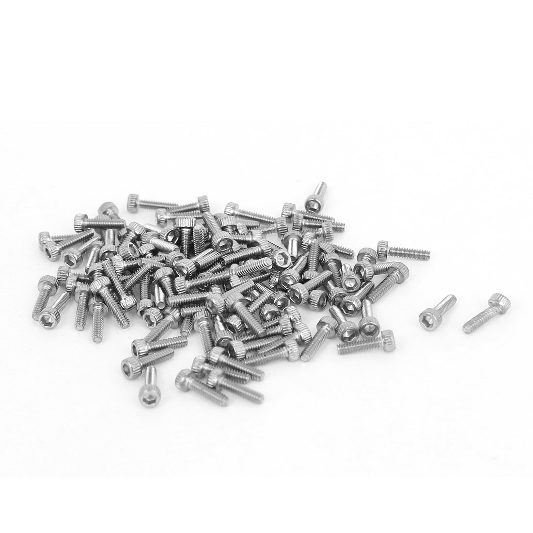 Uxcell 100pcs 7mm Long M1.6x6mm Stainless Steel Hex Socket Head Cap ...