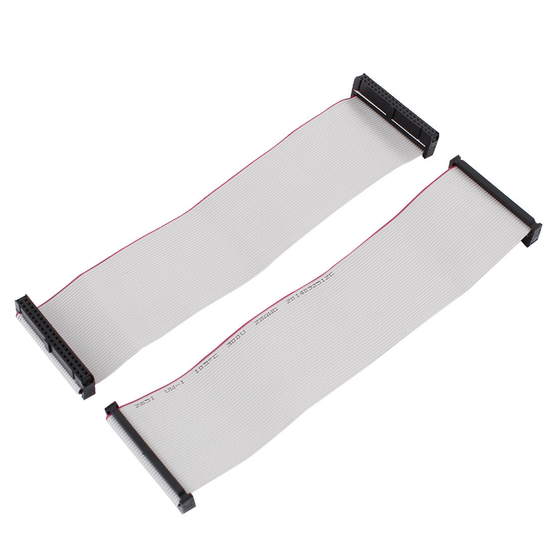 Uxcell 2pcs 2.54mm 40-Pin Female to Female IDE Extension Flat Ribbon ...