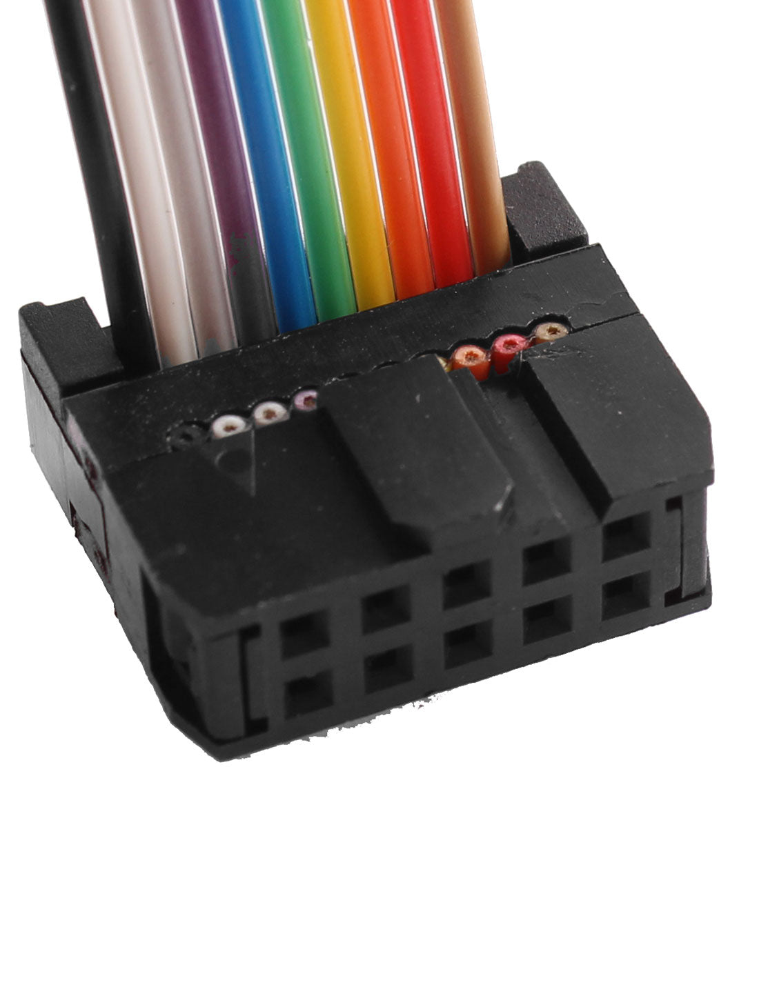 Uxcell 2.54mm Pitch 10 Pin 10 Way F/F Connector IDC Flat Rainbow Ribbon ...