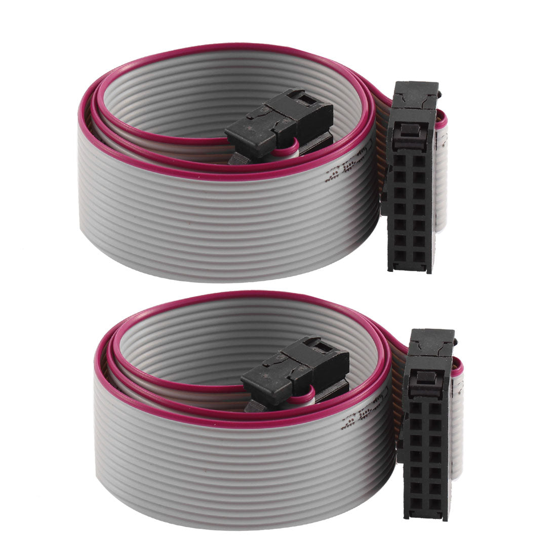 Uxcell 2 Pcs FC-14P IDC 14-Pin F/F Hard Drive Data Extension Wire Flat ...