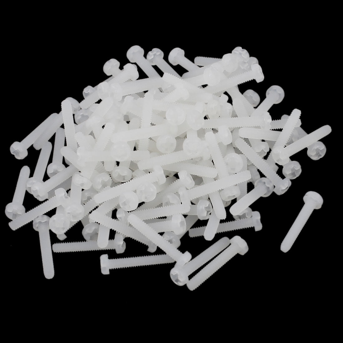 Uxcell M2 x 12mm Nylon 6/6 Fillister Head Phillips Drive Machine Screw ...