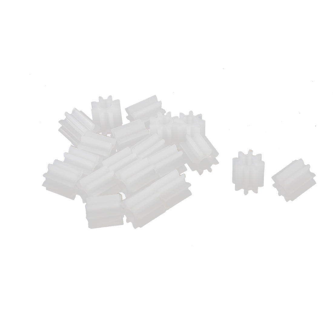 Uxcell 20Pcs 2mm Aperture Plastic DIY Model 8 Teeth Spur Gear 5mm x 5mm ...