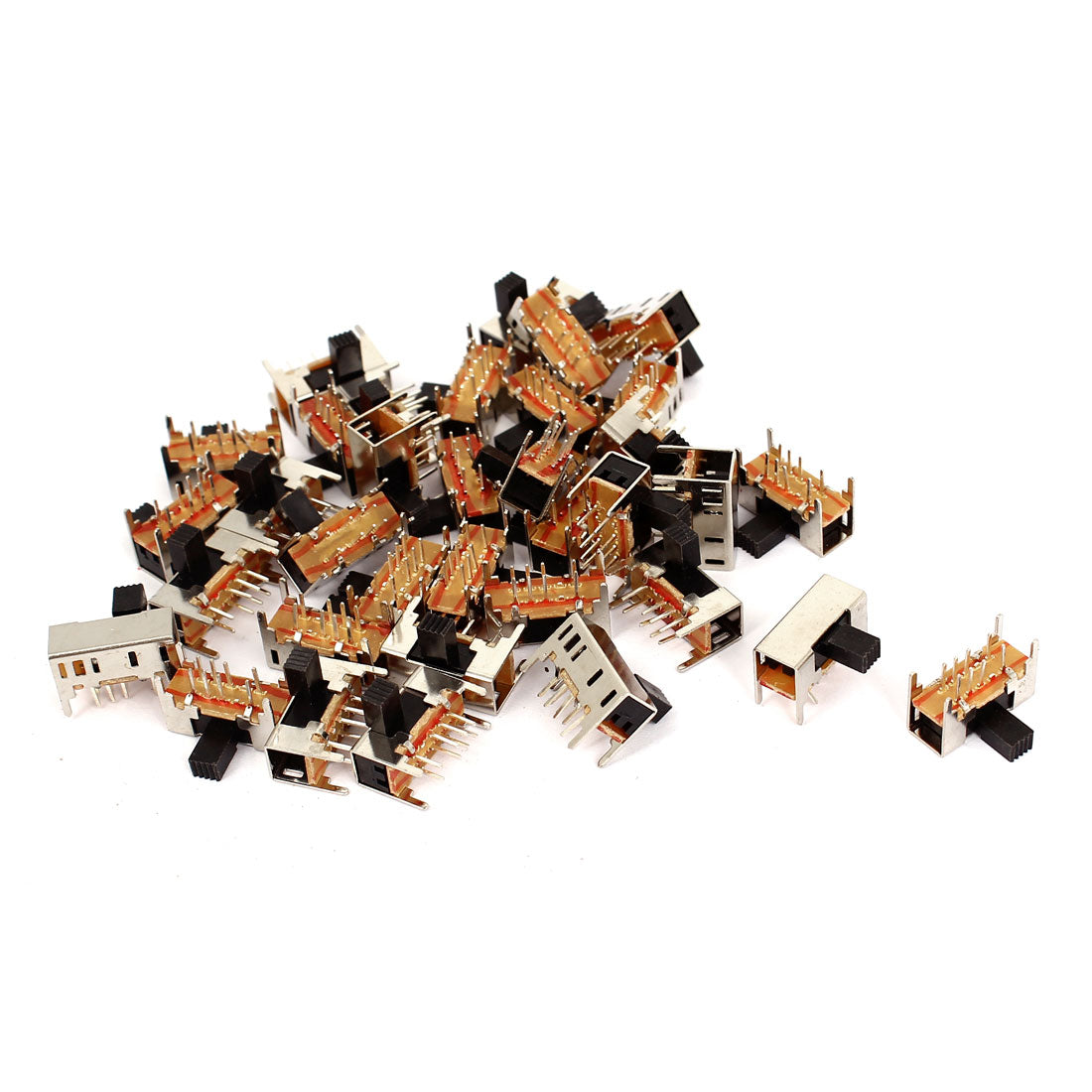 Uxcell 35Pcs 8 Pin 3 Position 2P3T Mini PCB Panel Mount Latching Slide ...