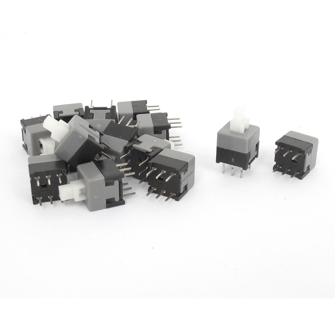 Uxcell Self Locking 6-pin DIP Mini Push Button Tactile Tact Switch 8 ...