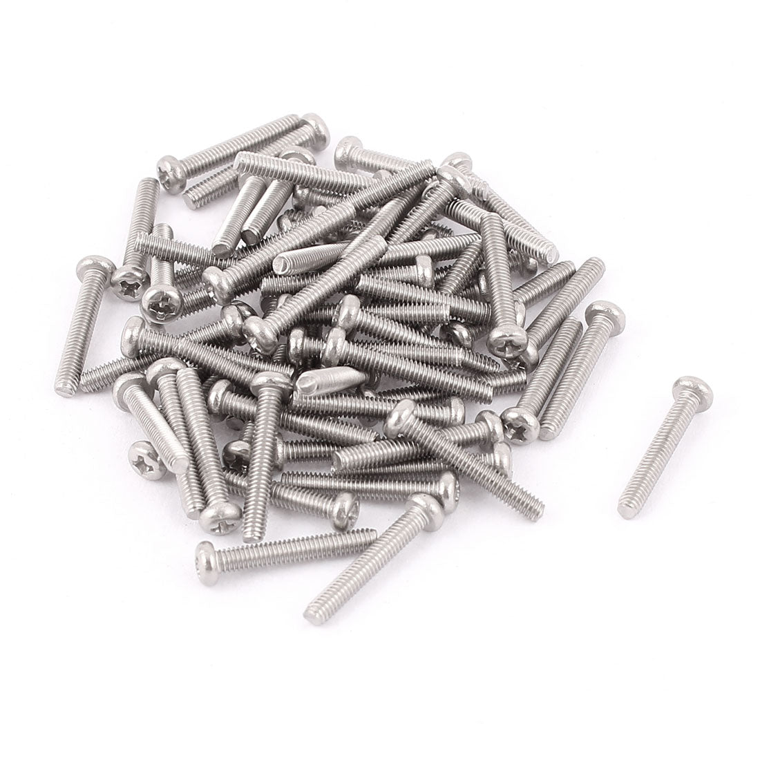 Uxcell M2.5 x 16mm 304 Stainless Steel Crosshead Phillips Round Head ...