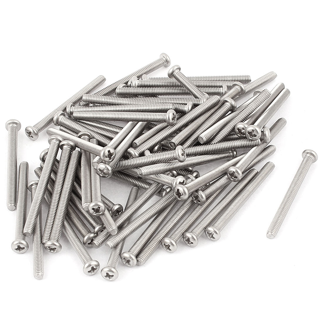 Uxcell M4 x 45mm 304 Stainless Steel Crosshead Phillips Round Head ...