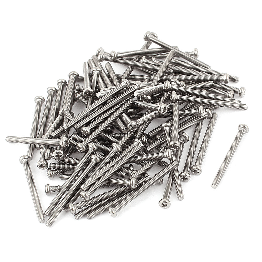 Uxcell M2.5 x 28mm 304 Stainless Steel Crosshead Phillips Round Head ...