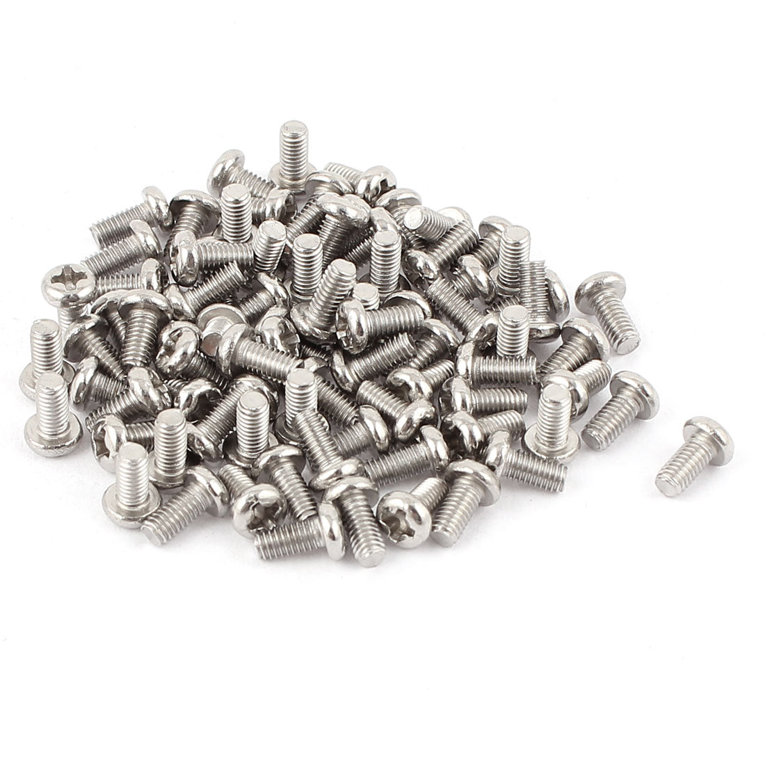 Uxcell M3 x 6mm 304 Stainless Steel Crosshead Phillips Pan Head Screws ...