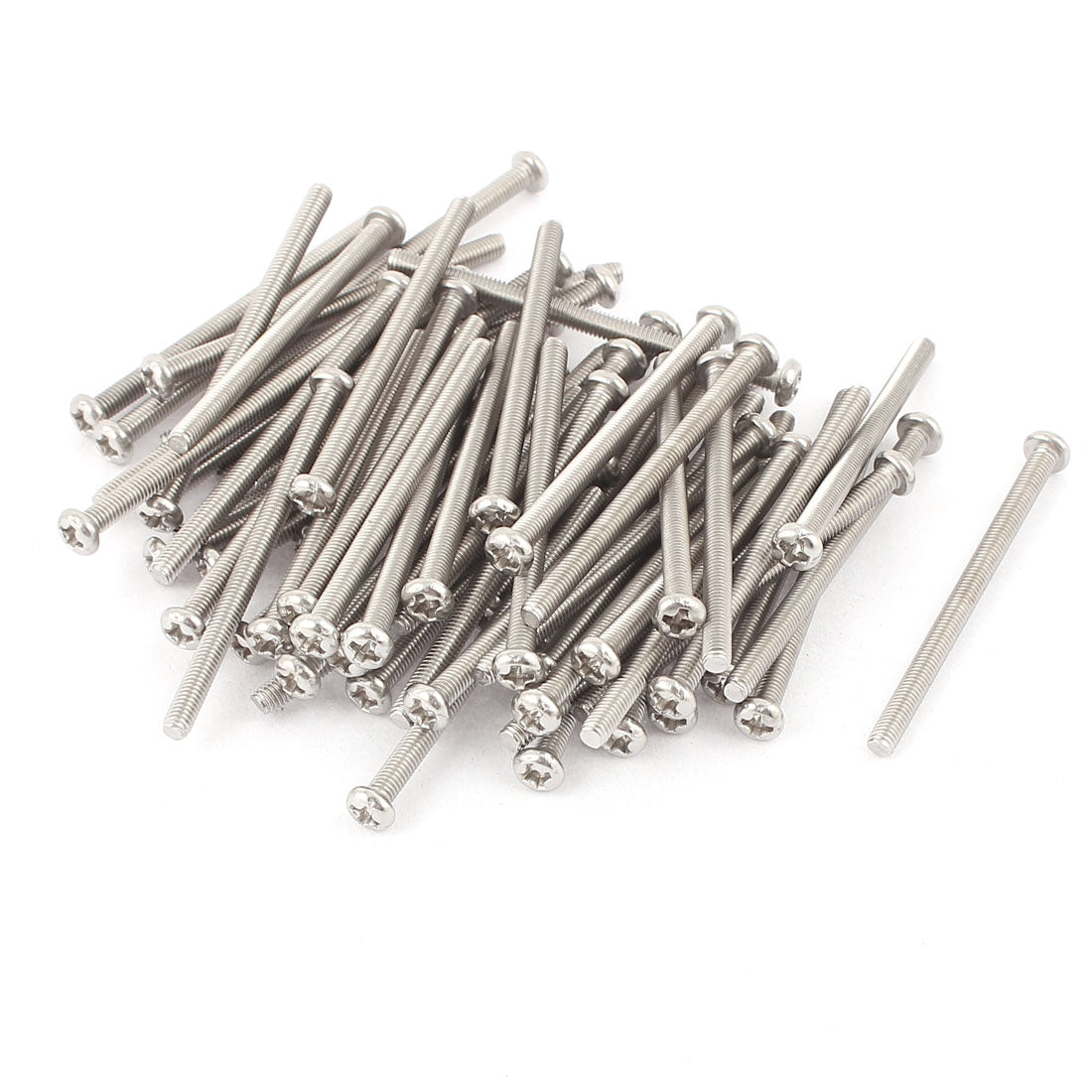 Uxcell M3 x 45mm 304 Stainless Steel Crosshead Phillips Pan Head Screws ...