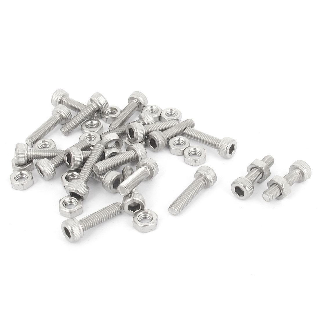 Uxcell M3x12mm Stainless Steel Hex Socket Head Knurled Cap Screws Bolts ...