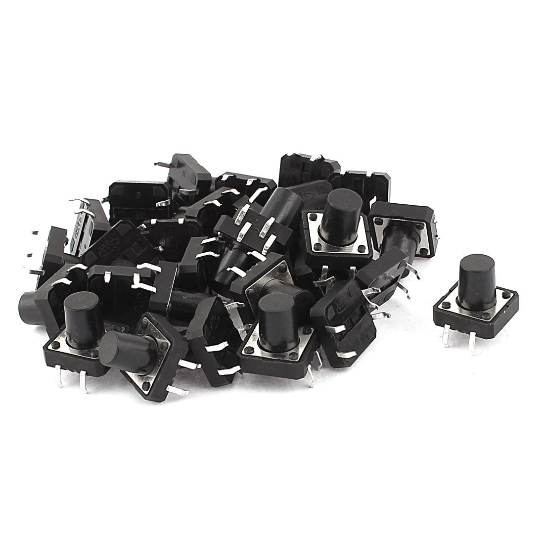 Uxcell 12x12x11mm 4 Pins PCB Surface Mounted Devices SMT Push Button ...