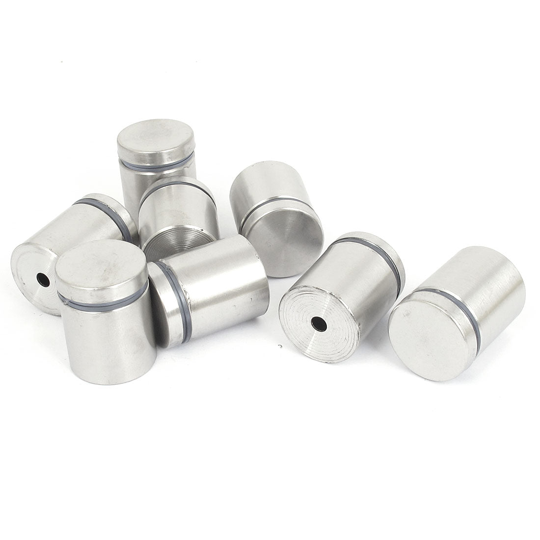 Uxcell 25mm x 30mm Stainless Steel Advertising Frameless Glass Standoff ...