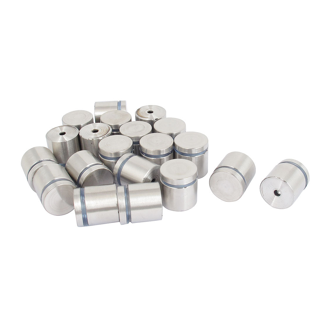 Uxcell 25mm x 25mm Stainless Steel Advertising Frameless Glass Standoff ...