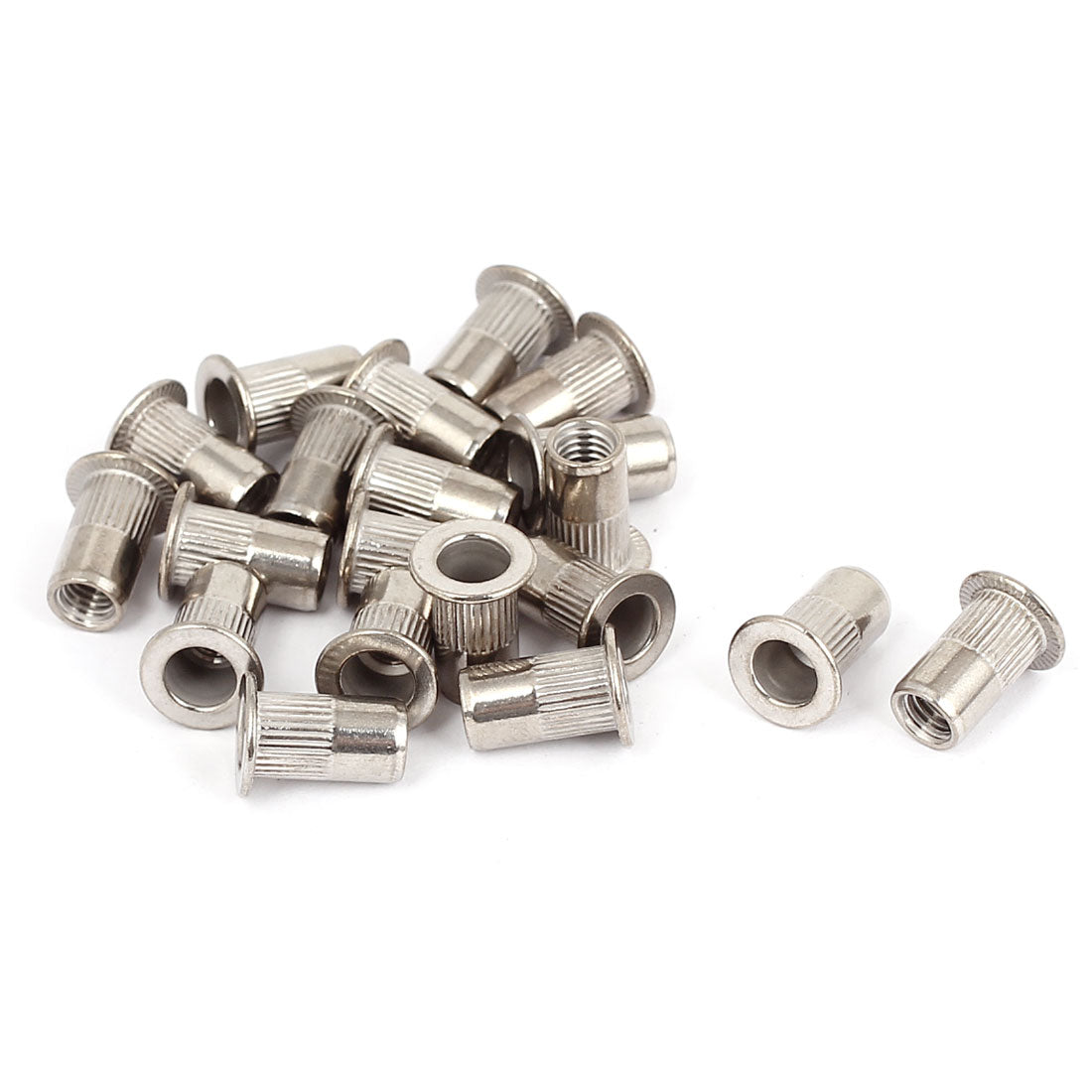 Uxcell 20pcs M5x13mm Aluminium Threaded Blind Rivet Nut Insert Nutserts ...
