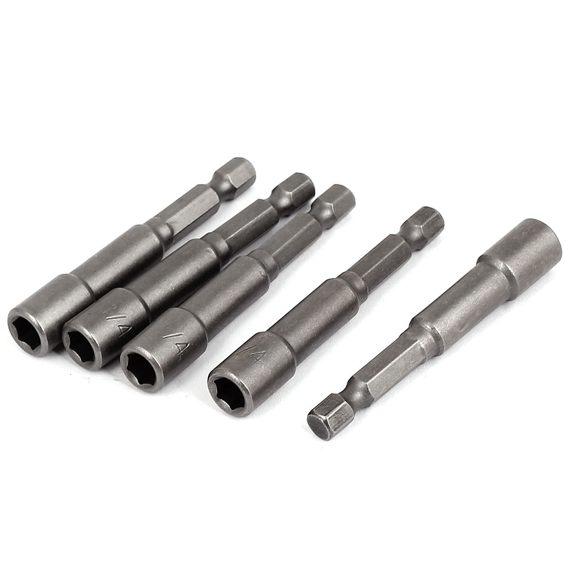 Uxcell 1/4" Shank 1/4" Hex Socket Impact Nut Setter Driver Bit Adapter ...